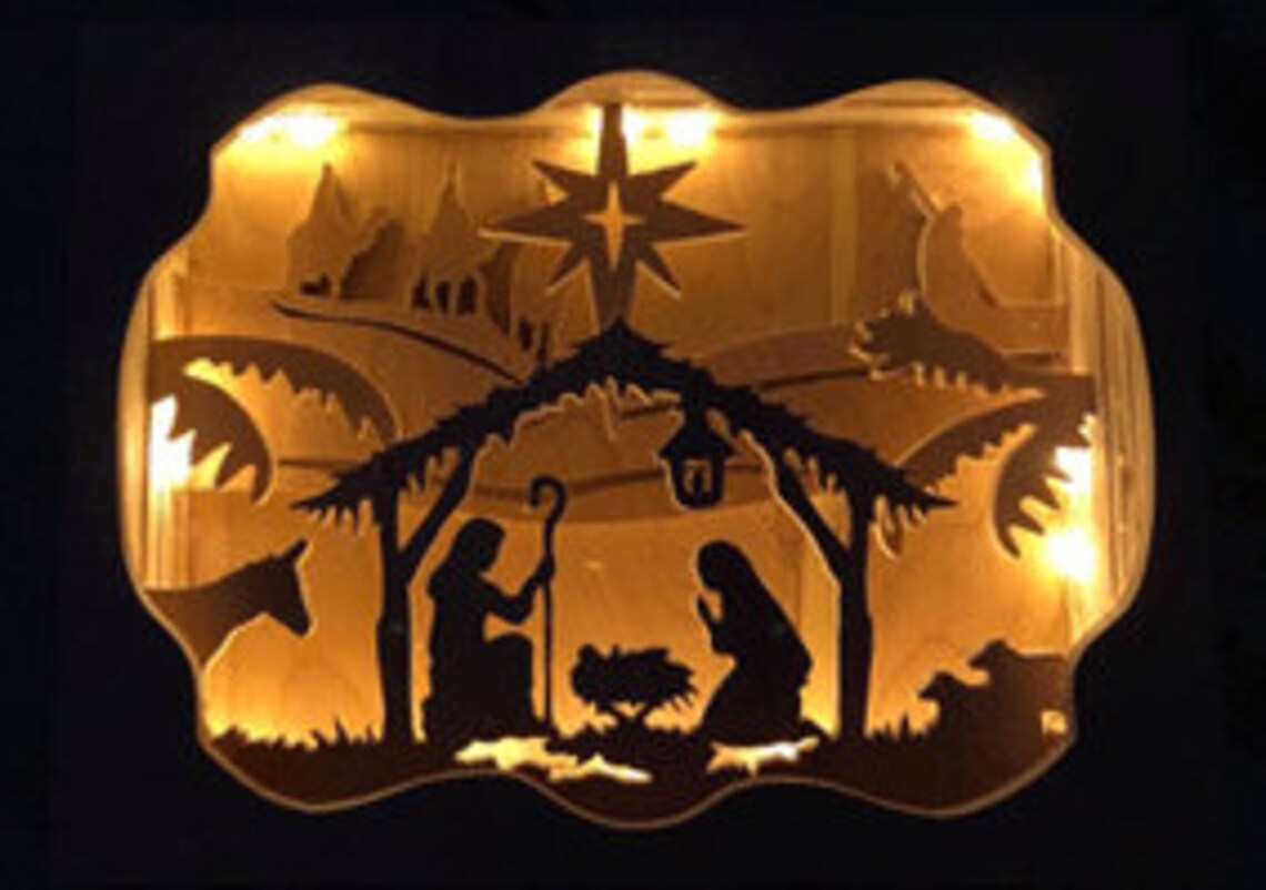 Buy NW1867 Layered Nativity Light Box Digital Pattern Online in India ...