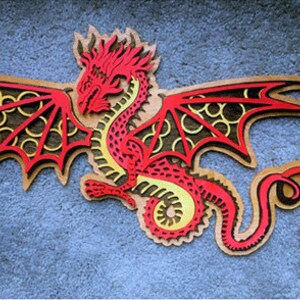 NW496 Multilayered Dragon Digital Pattern - Etsy