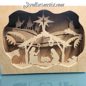 NW1867 Layered Nativity Light Box Digital Pattern - Etsy