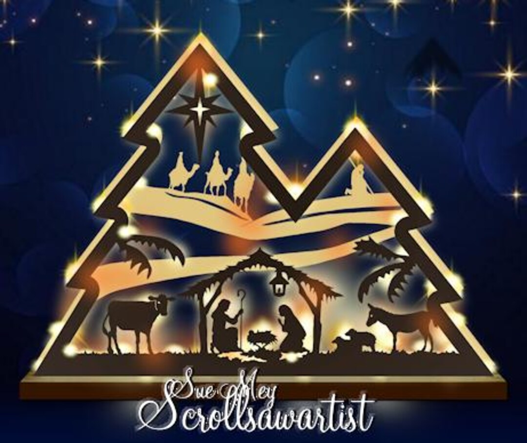 NW5454 Nativity Trees Digital Pattern - Etsy