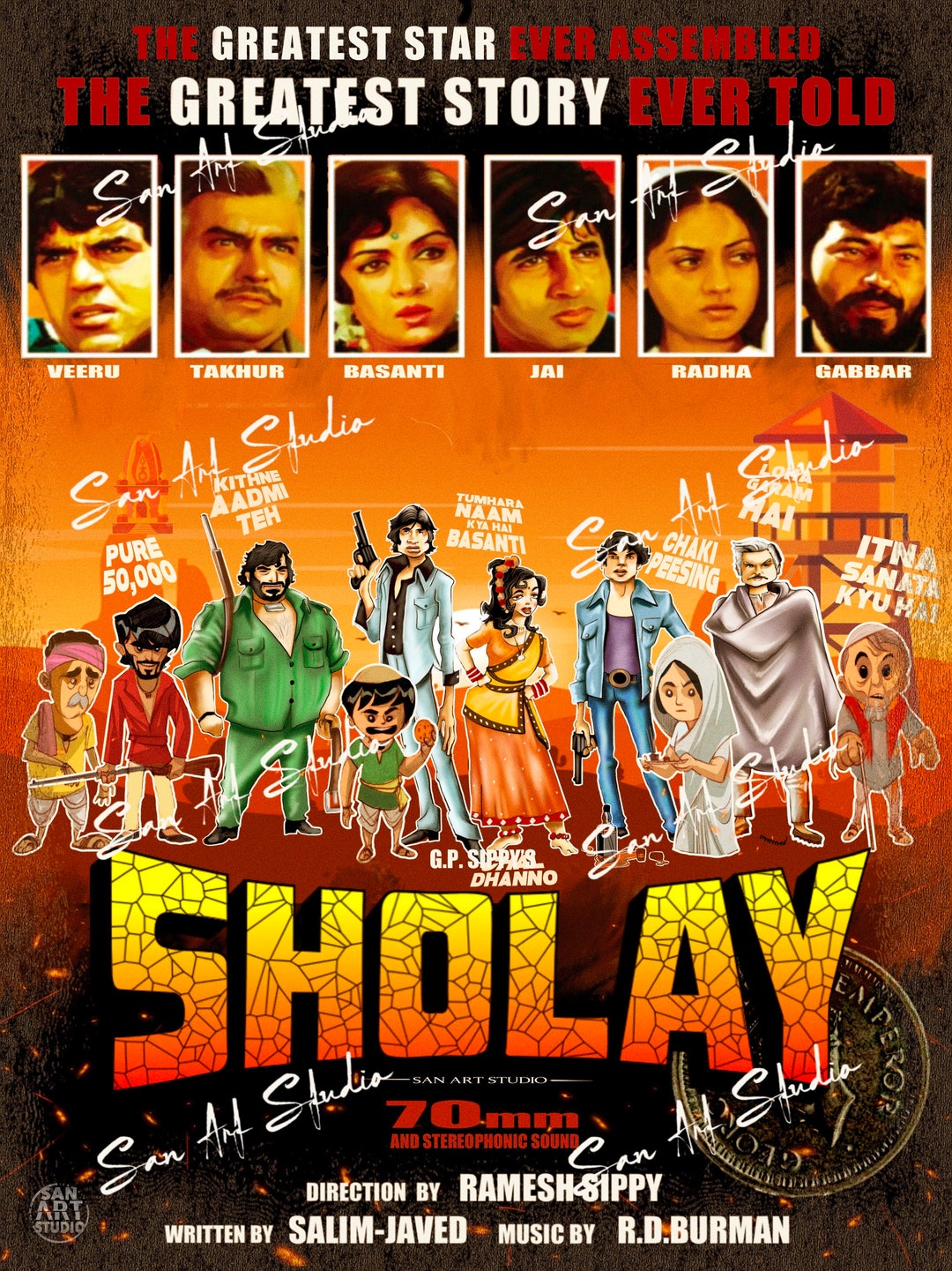Sholay 3d Poster