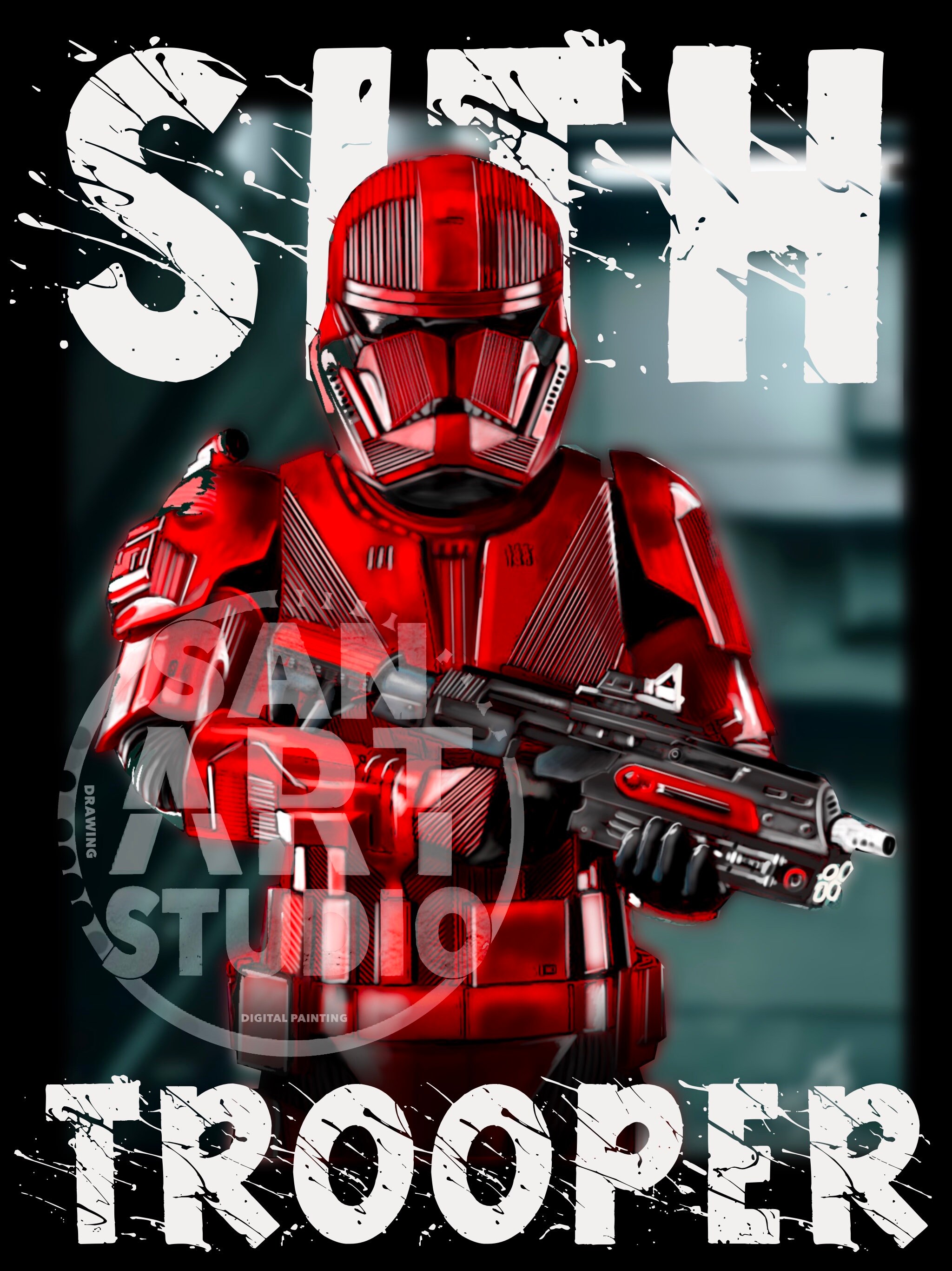 SITH Trooper Painting - Etsy