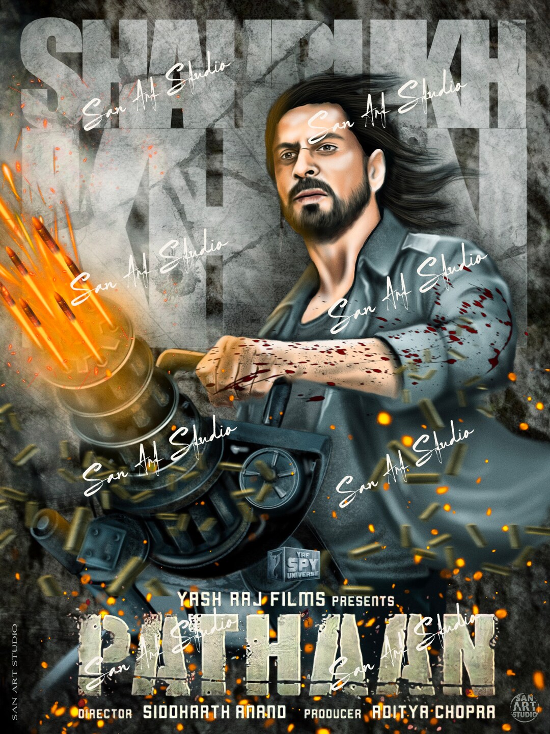 Pathaan Shahrukh Khan - Etsy