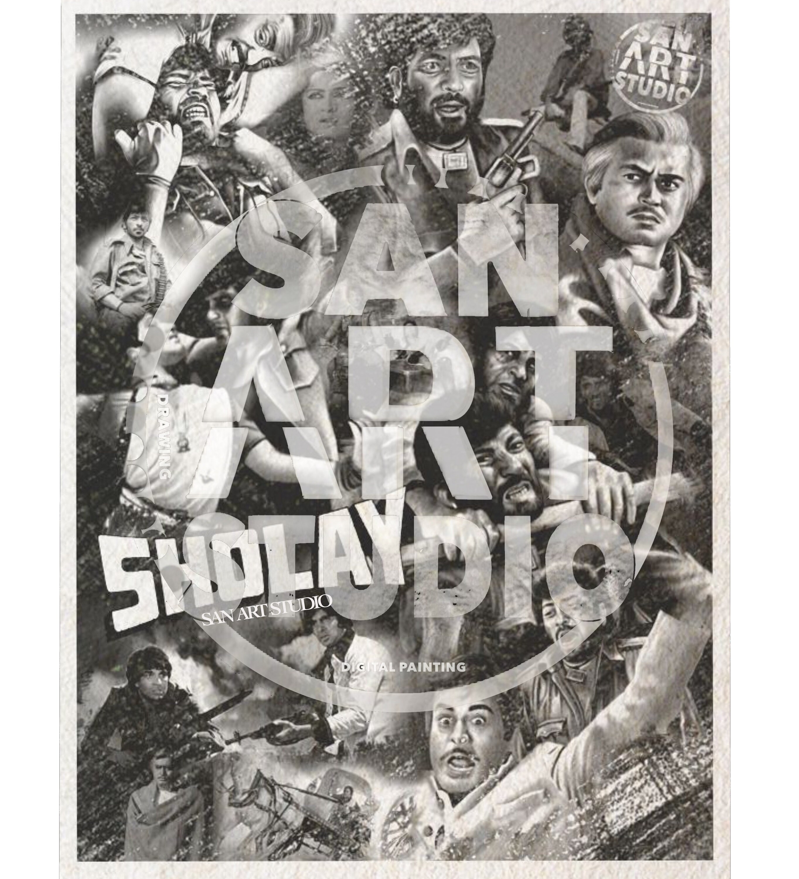 Sholay Art Etsy