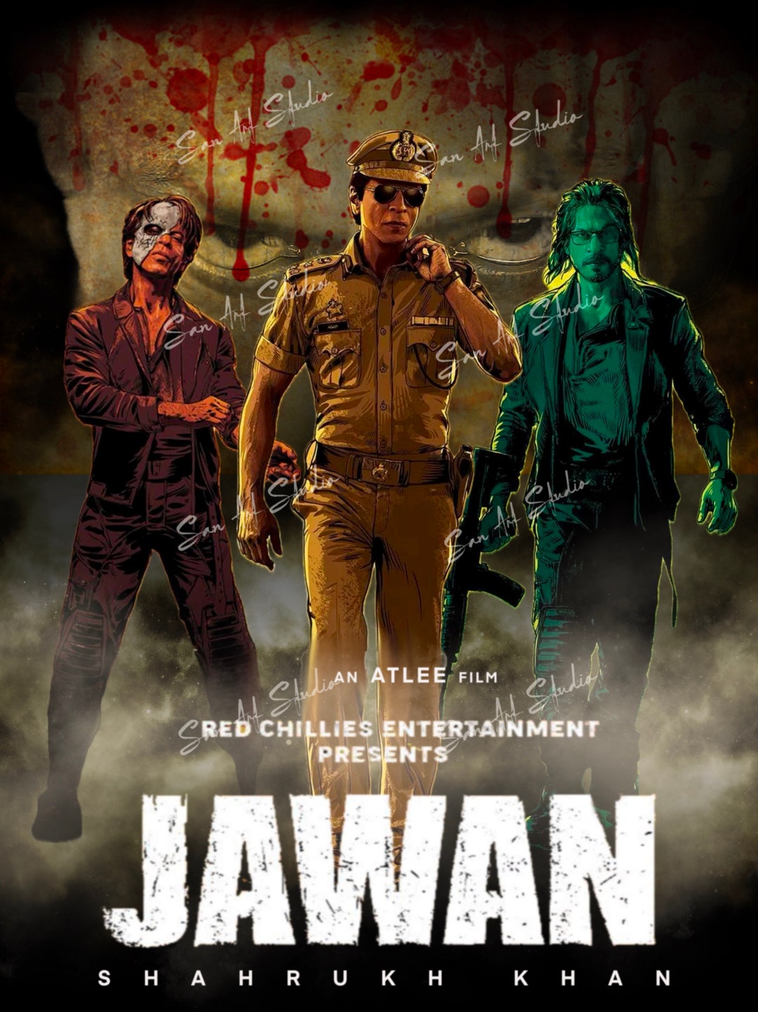 Jawan Movie Poster - Etsy