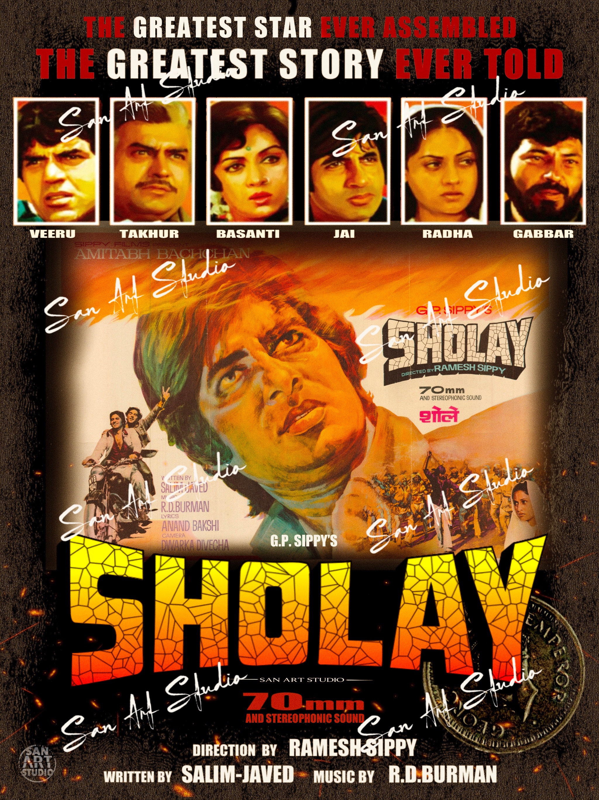 Sholay Movie Poster