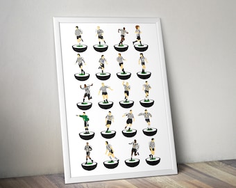 Newcastle United - No Score Draws Toon Icons Edition - A3 Print of 36 ...