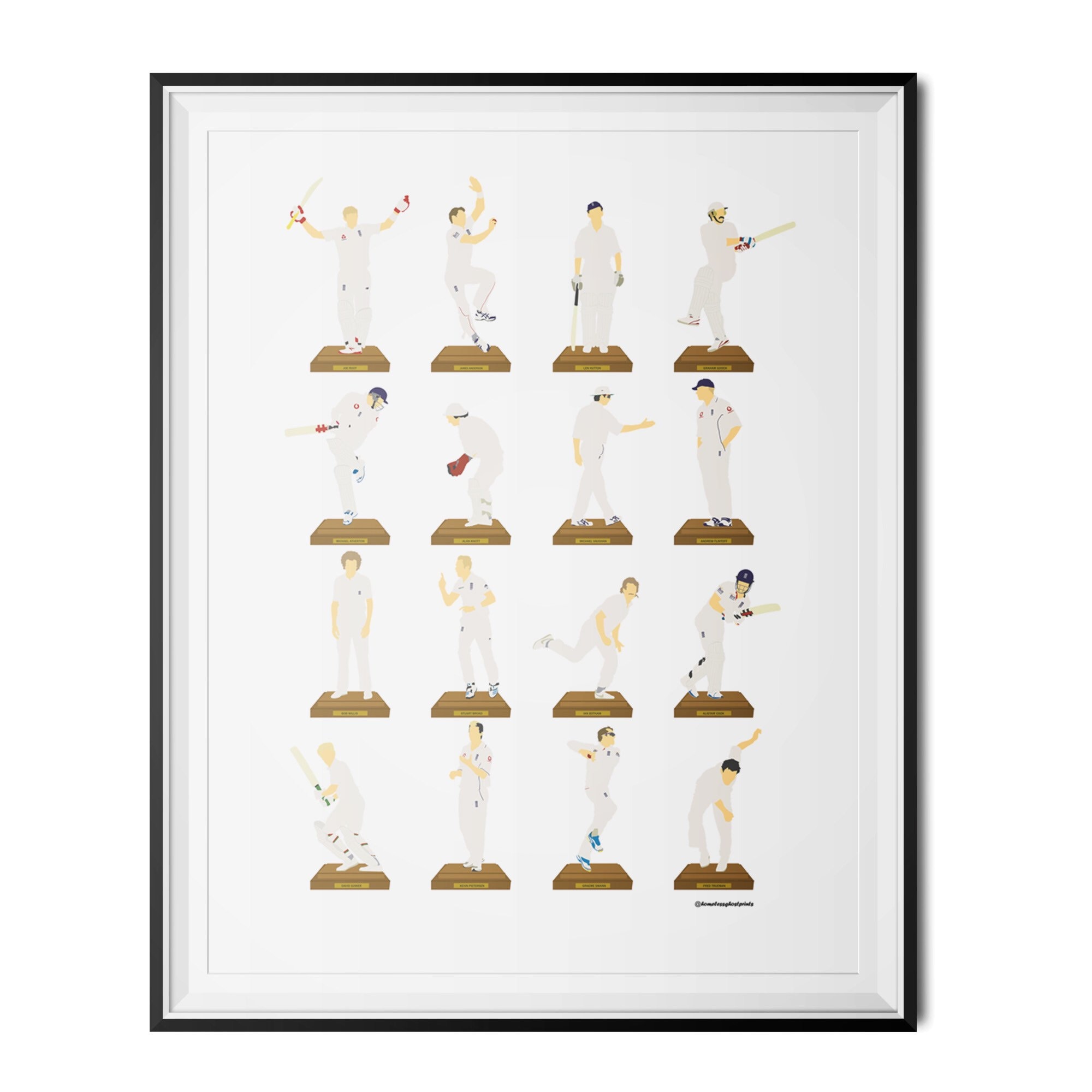 England Cricket Legends A3 Art Print - Etsy