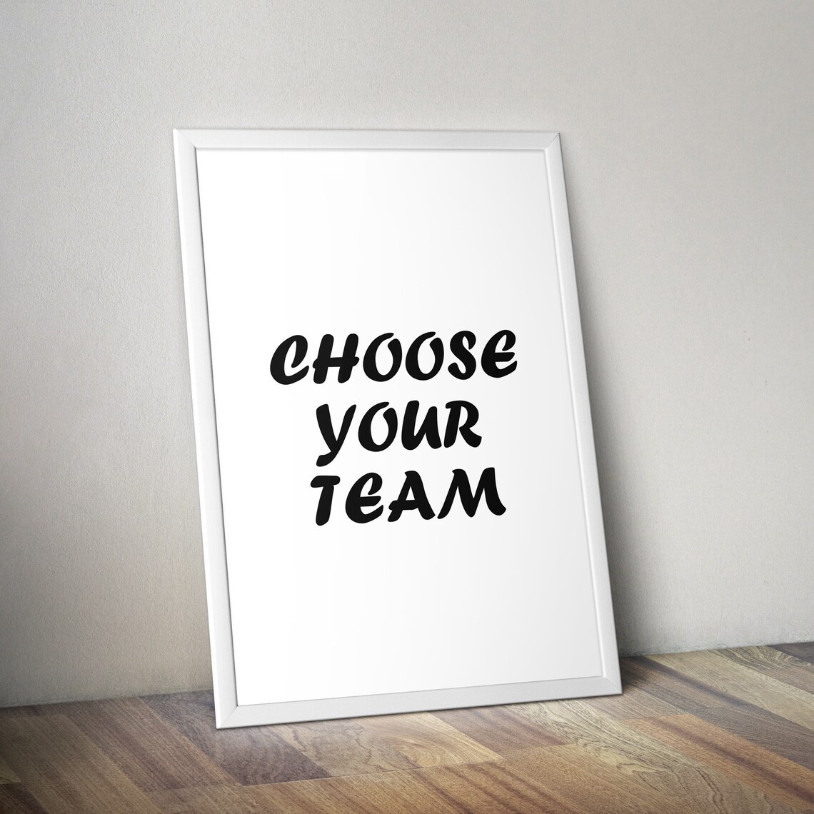 Choose Your Team A3 Team Print - Etsy