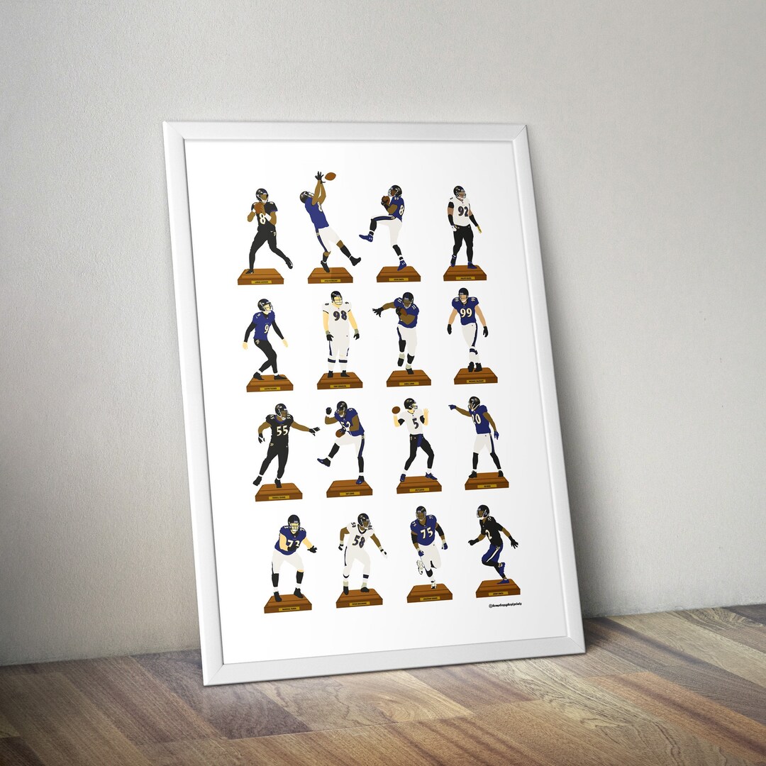Baltimore Ravens A3 Legends Print - Etsy