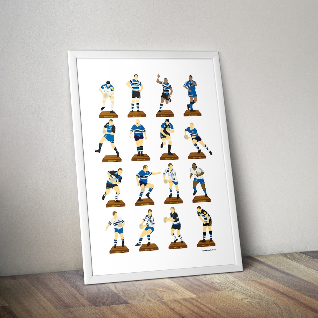 Bath Rugby A3 Legends Print - Etsy