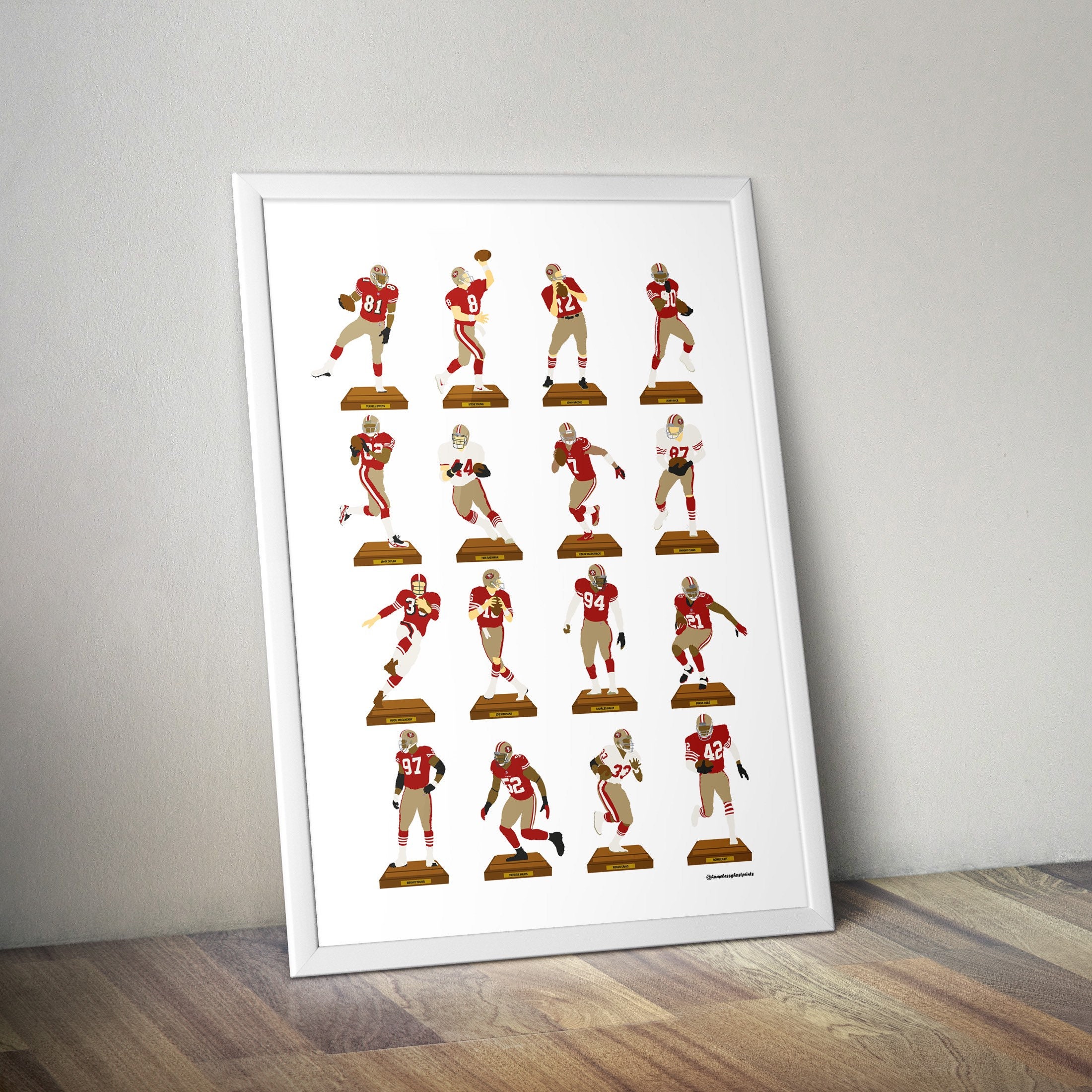 San Francisco 49ers A3 Legends Print - Etsy
