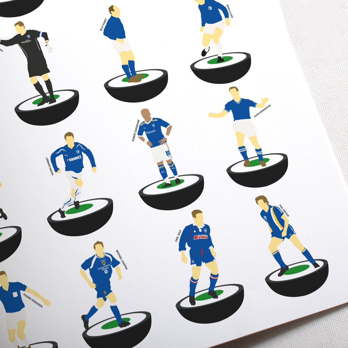 Cardiff City A3 Art Print | Etsy