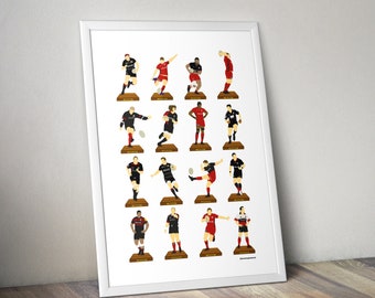 England Rugby Union A3 Legends Art Print | Etsy