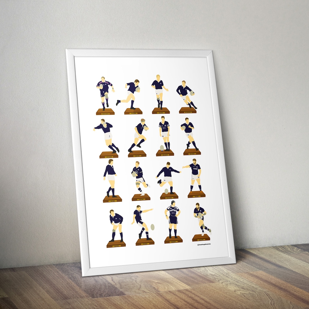 Scotland Rugby A3 Legends Print - Etsy