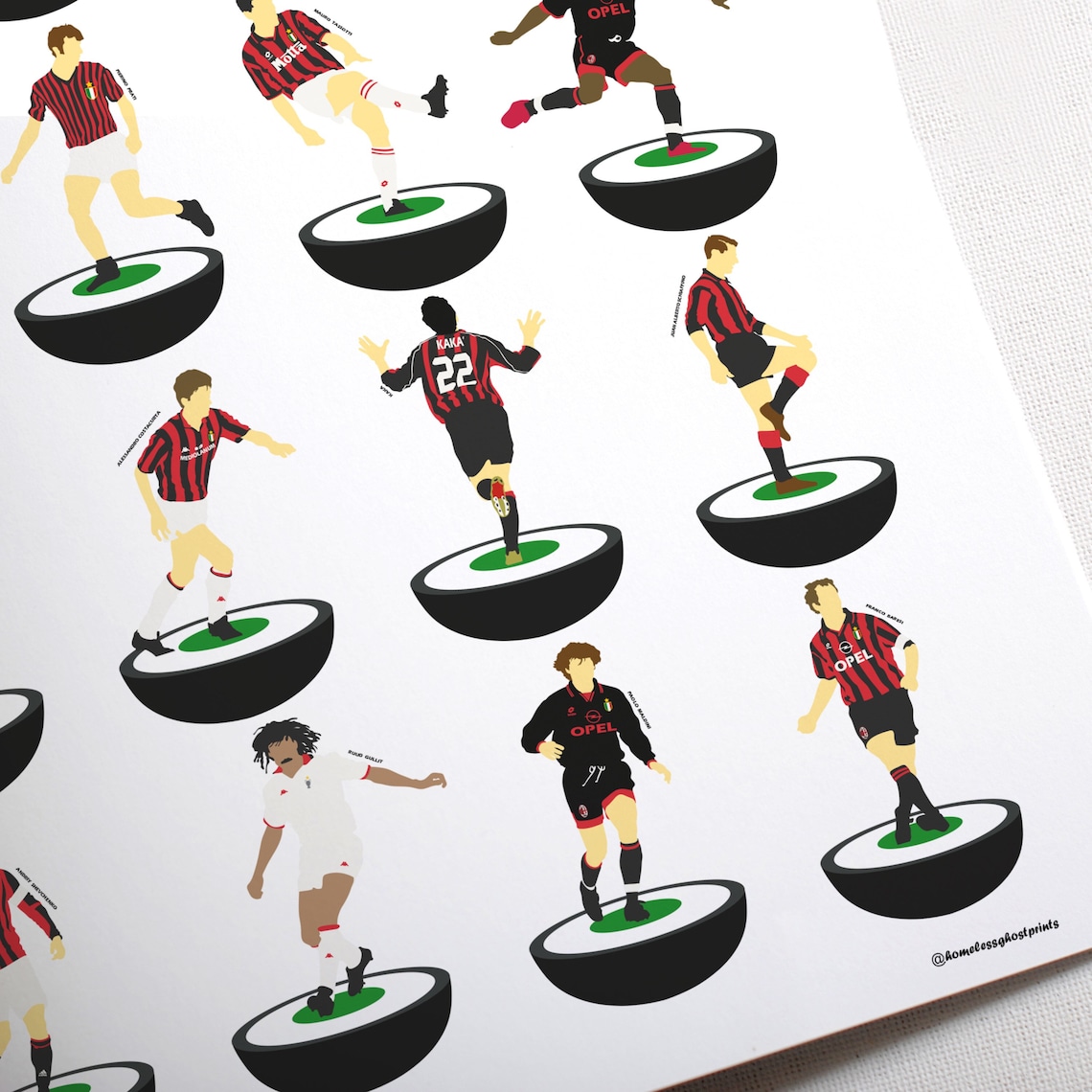 AC Milan A3 Art Print - Etsy