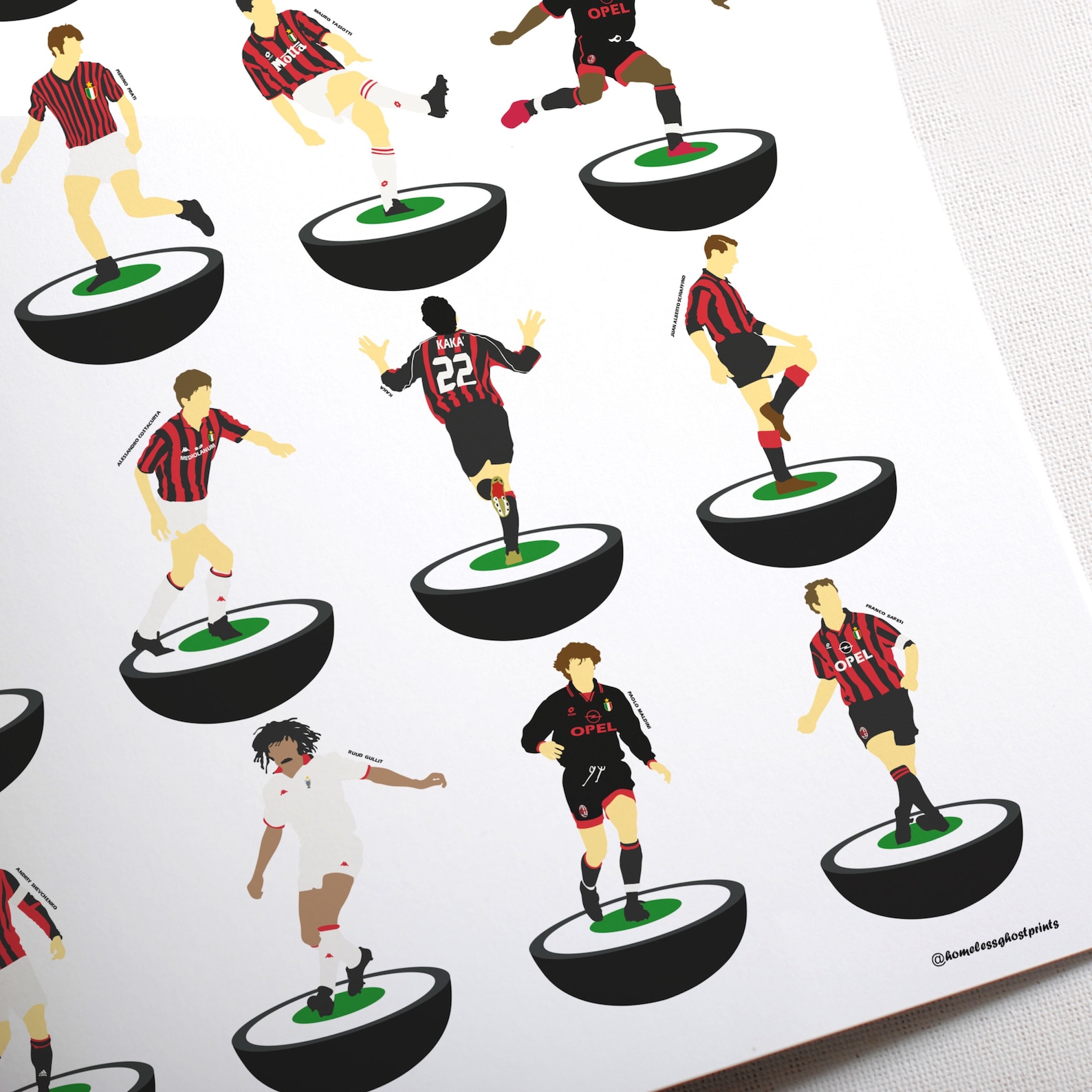 AC Milan A3 Art Print - Etsy