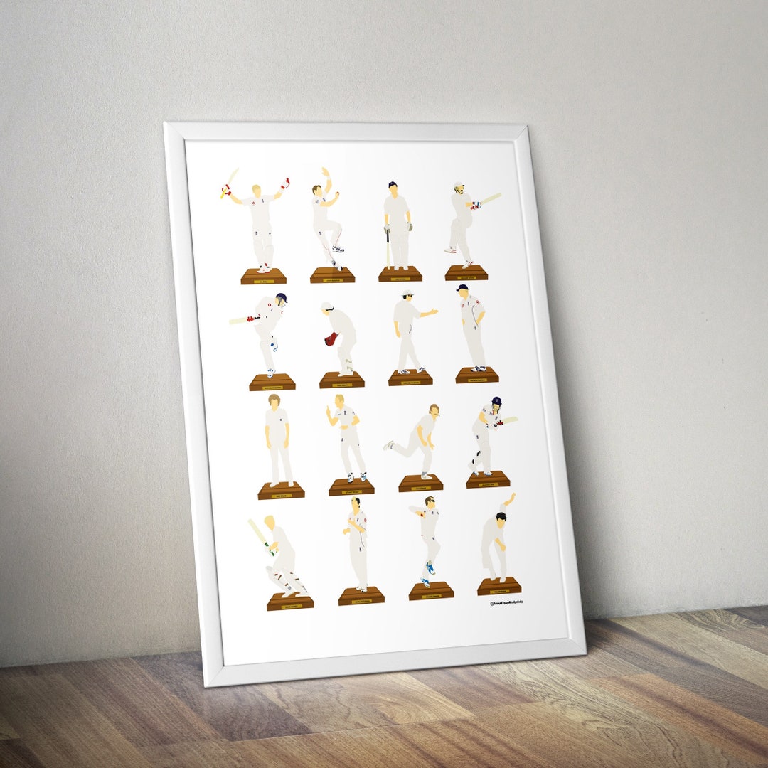 England Cricket Legends A3 Art Print - Etsy