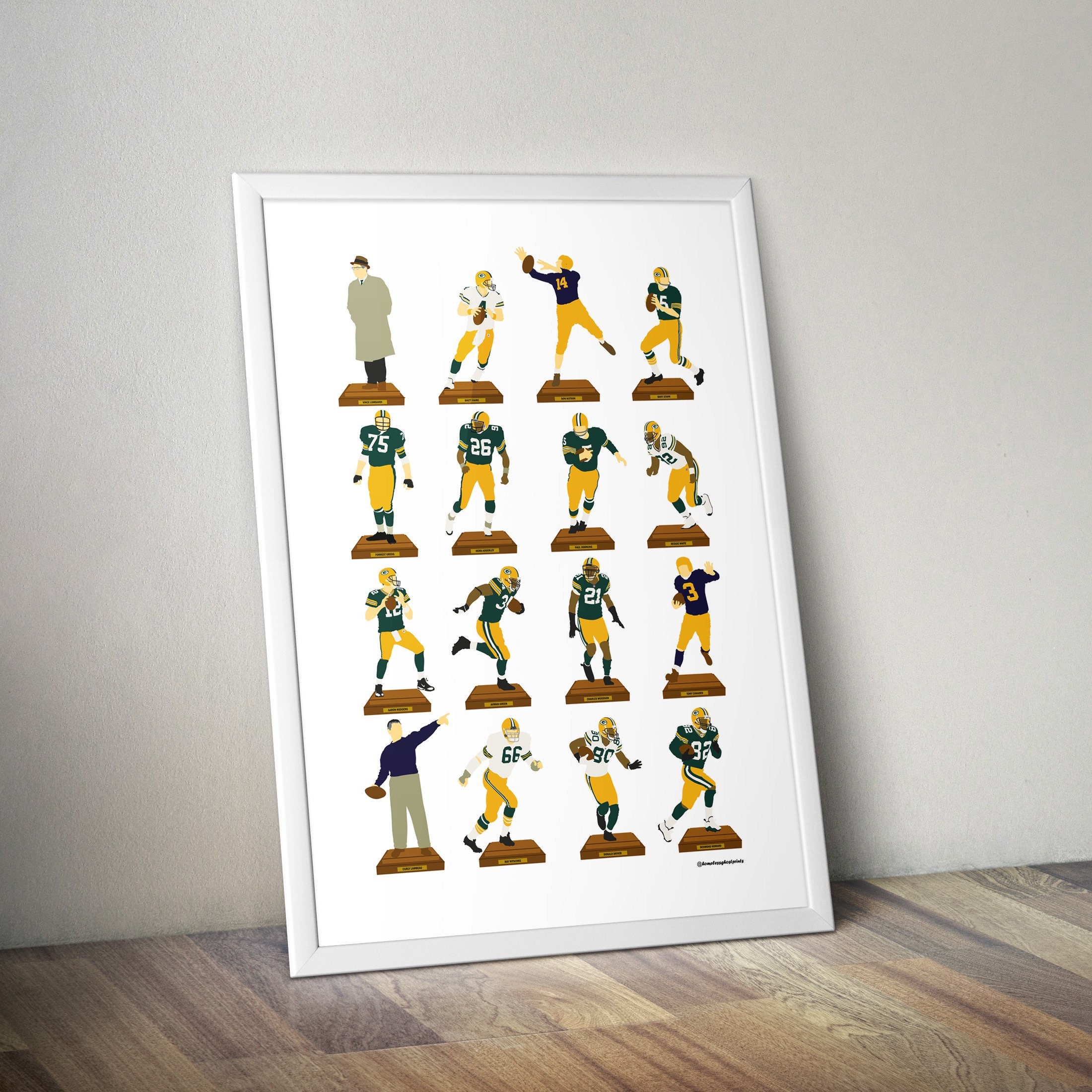 Green Bay Packers A3 Legends Print - Etsy
