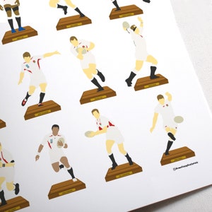 England Rugby Union A3 Legends Art Print - Etsy