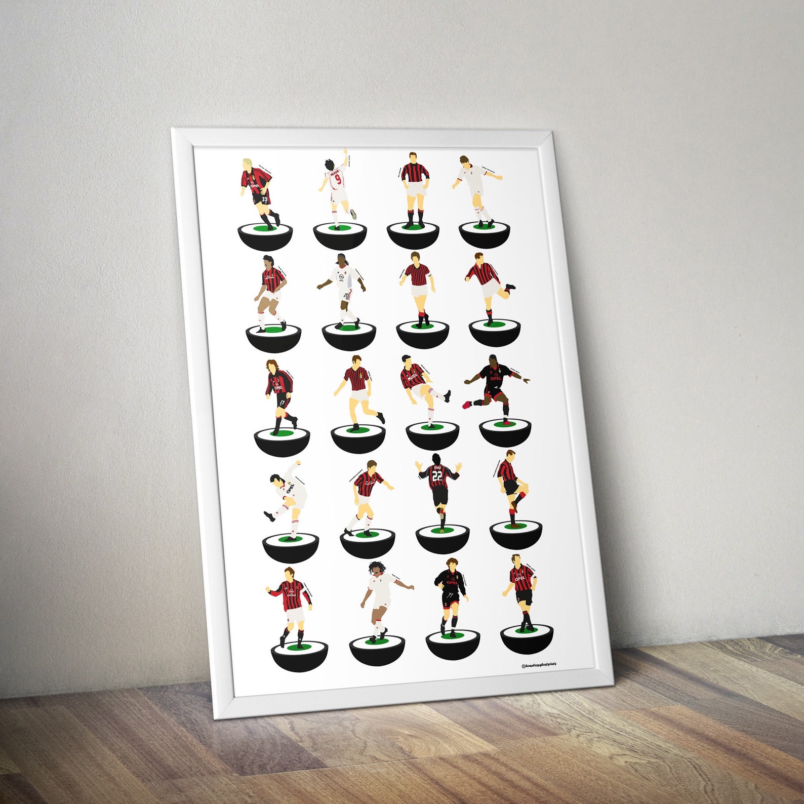 AC Milan A3 Art Print - Etsy