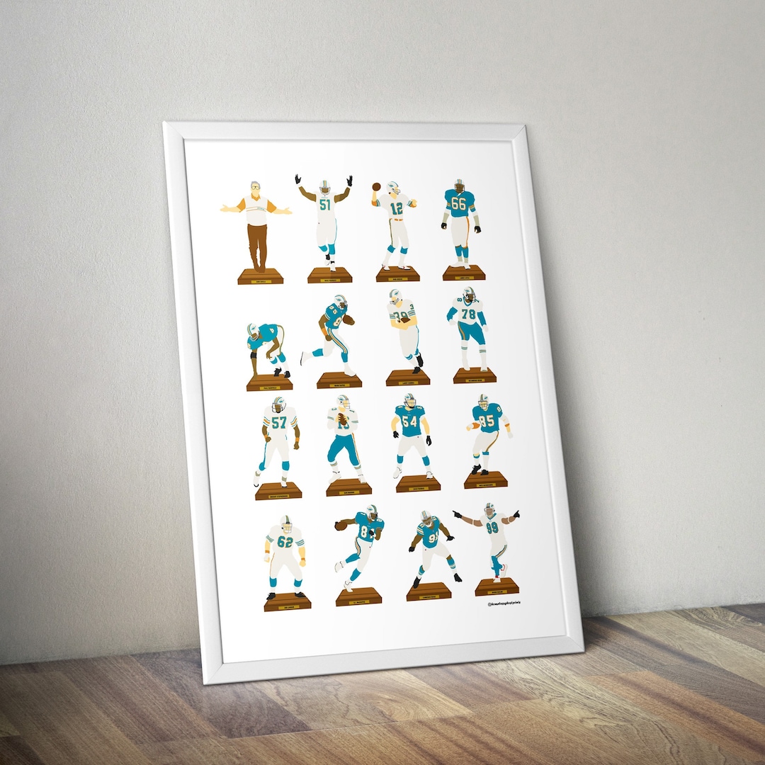 Miami Dolphins A3 Legends Print - Etsy