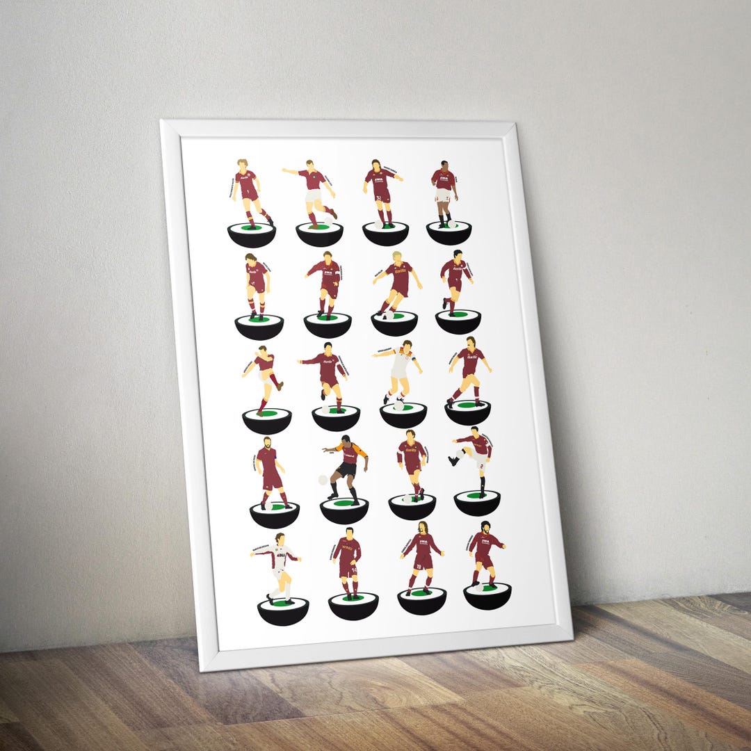 AS Roma A3 Legends Print - Etsy