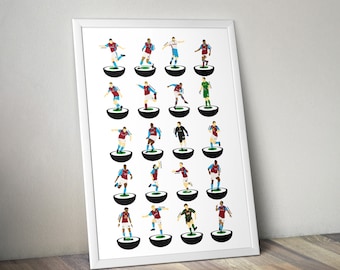 Aston Villa Drawing Colouring Print Poster Avfc Legends Aston Villa Art ...