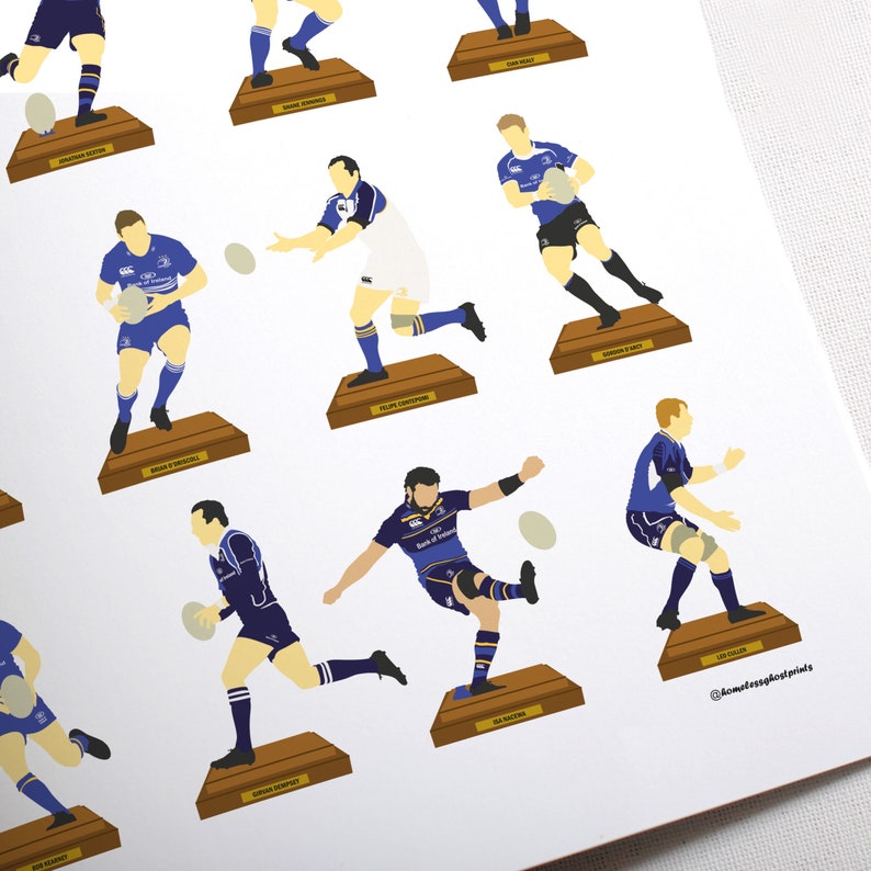 Leinster Rugby A3 Legends Print - Etsy