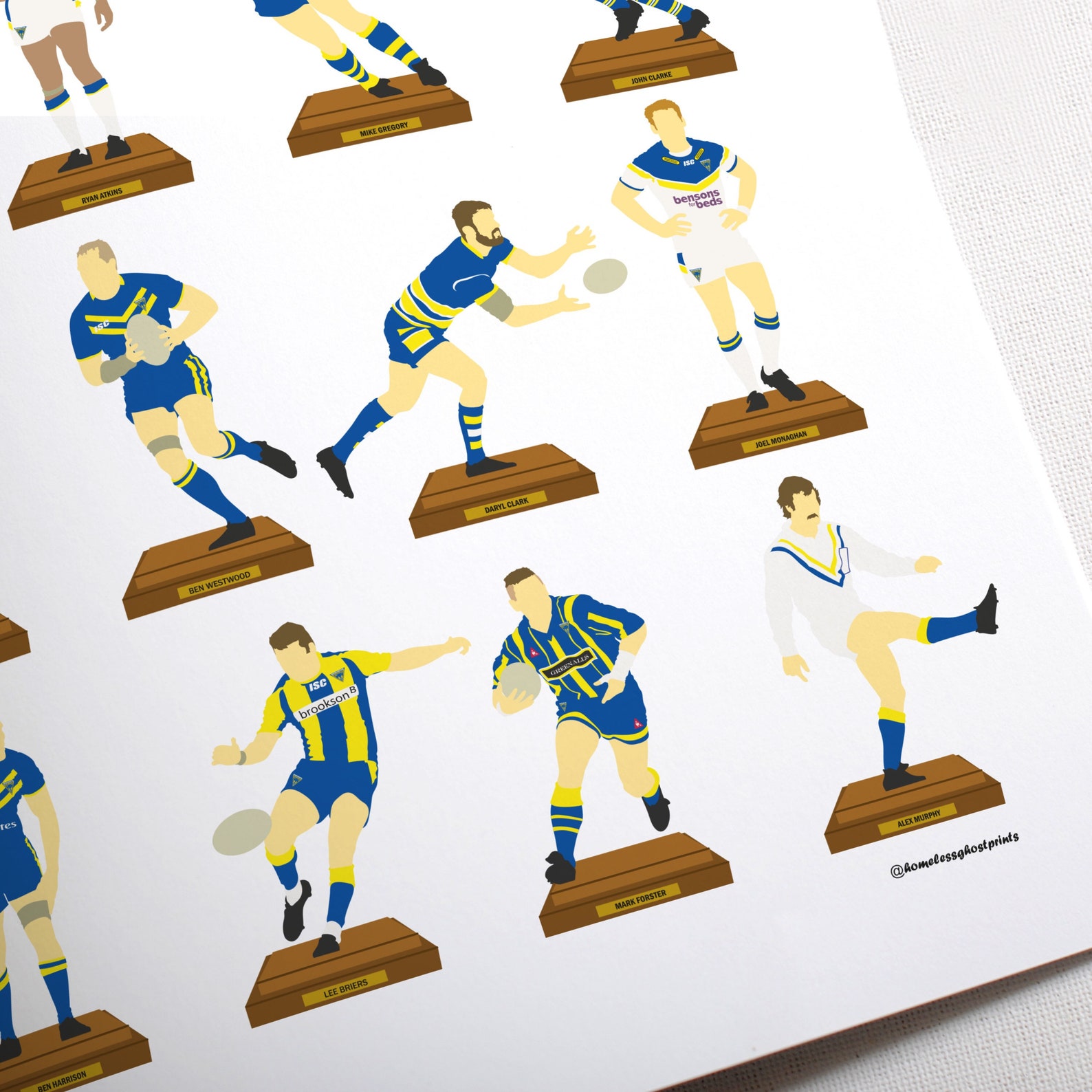 Warrington Wolves A3 Legends Print - Etsy