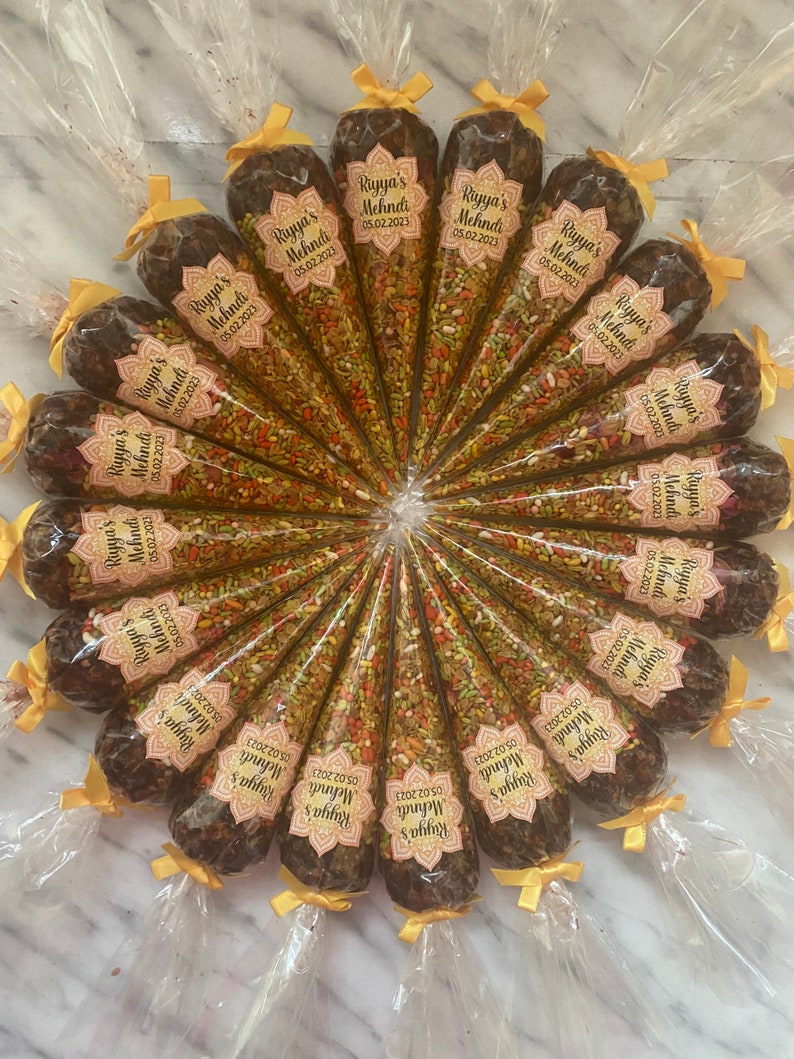 Personalised Mukwaas & Paan Cones - Etsy UK