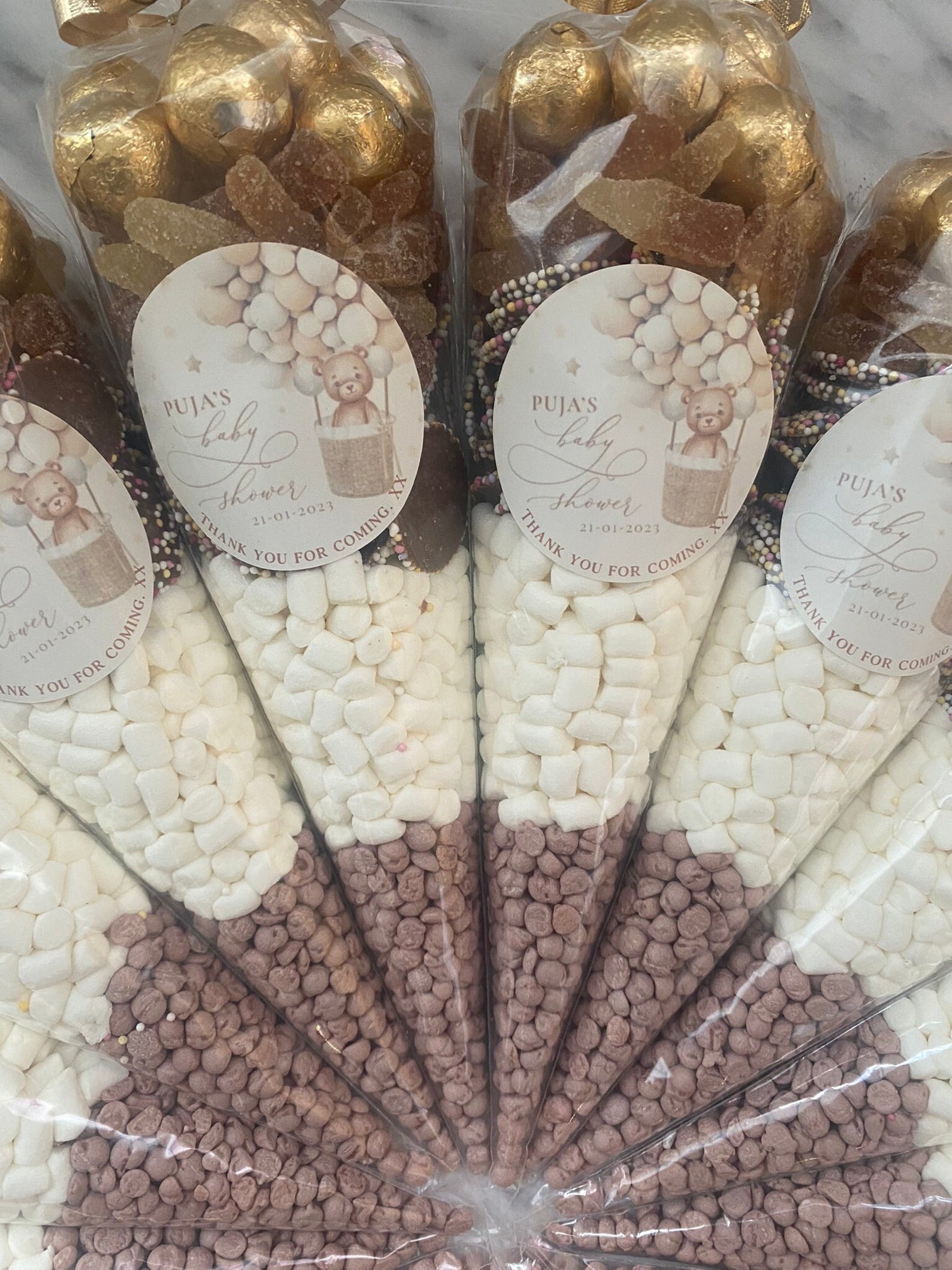 Bearly Wait Themed Baby Shower Candy Cones in Neutral Colours - Etsy UK