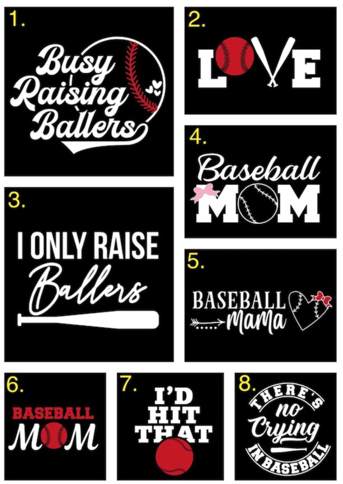Baseball Car Decal, 8 Designs to Choose From - Etsy