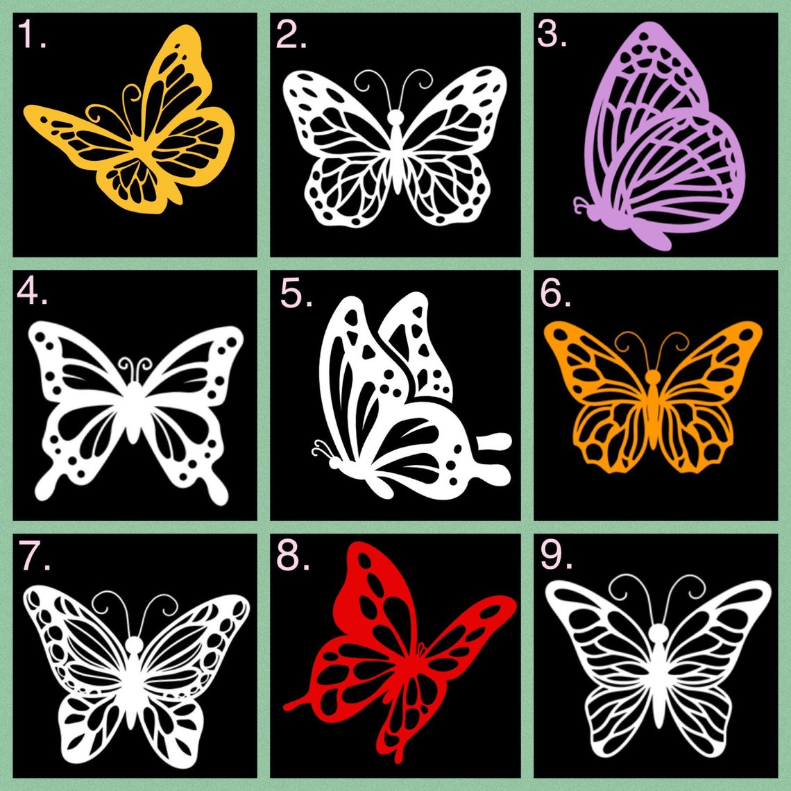 Butterfly Car Decal, 9 Designs to Choose From - Etsy