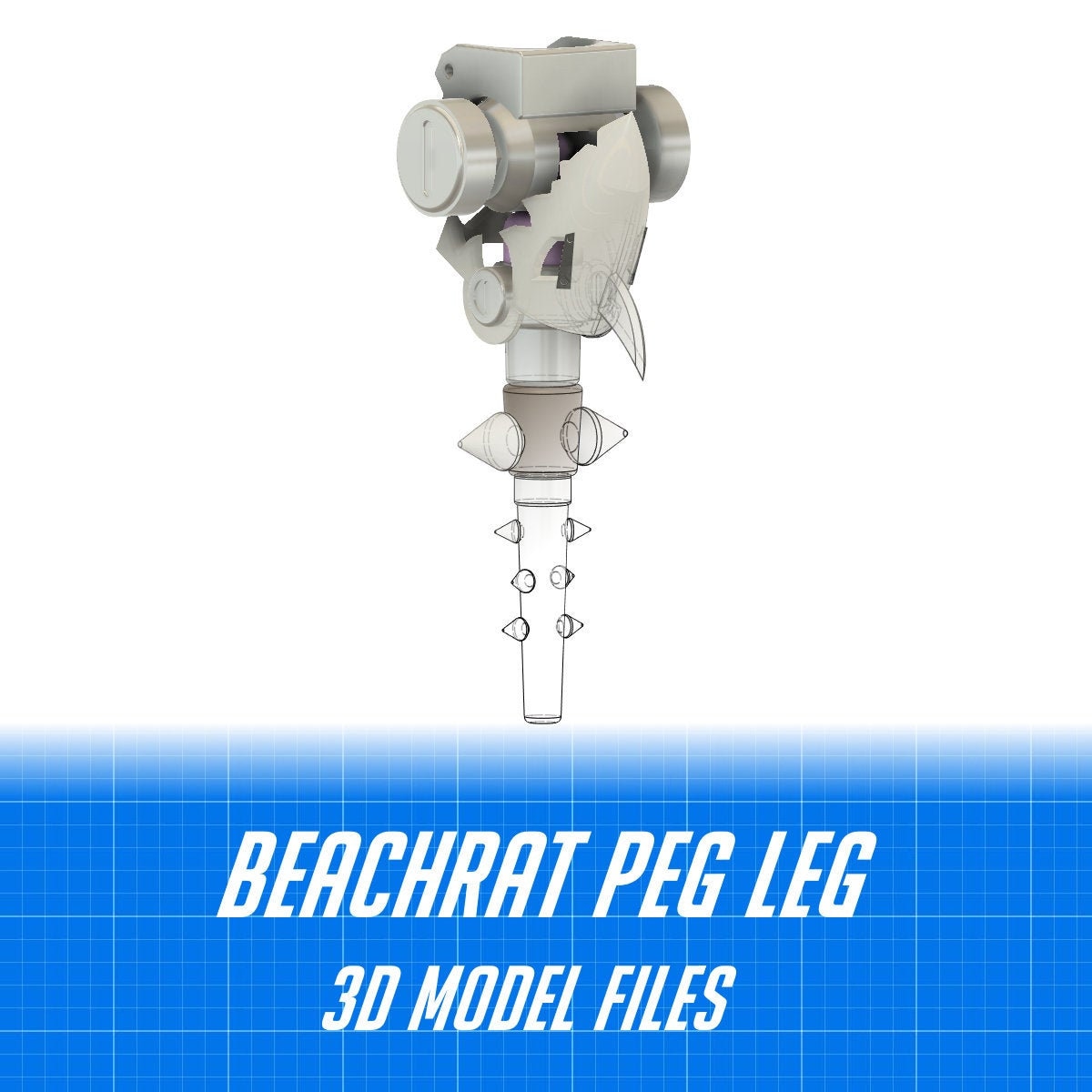 Overwatch Junkrat (beachrat Skin) Peg Leg - [3D Model Files] - Etsy