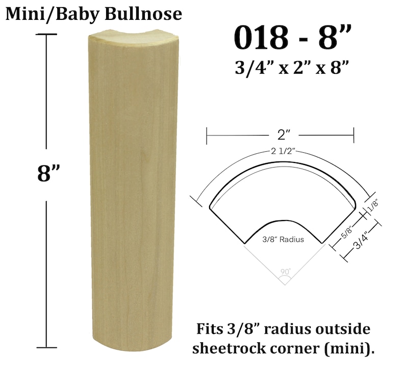 Poplar (paint Grade) Outside Radius Corner Base Blocks, Bullnose Block ...