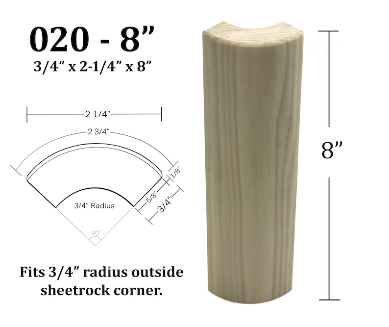 Poplar (paint Grade) Outside Radius Corner Base Blocks, Bullnose Block ...