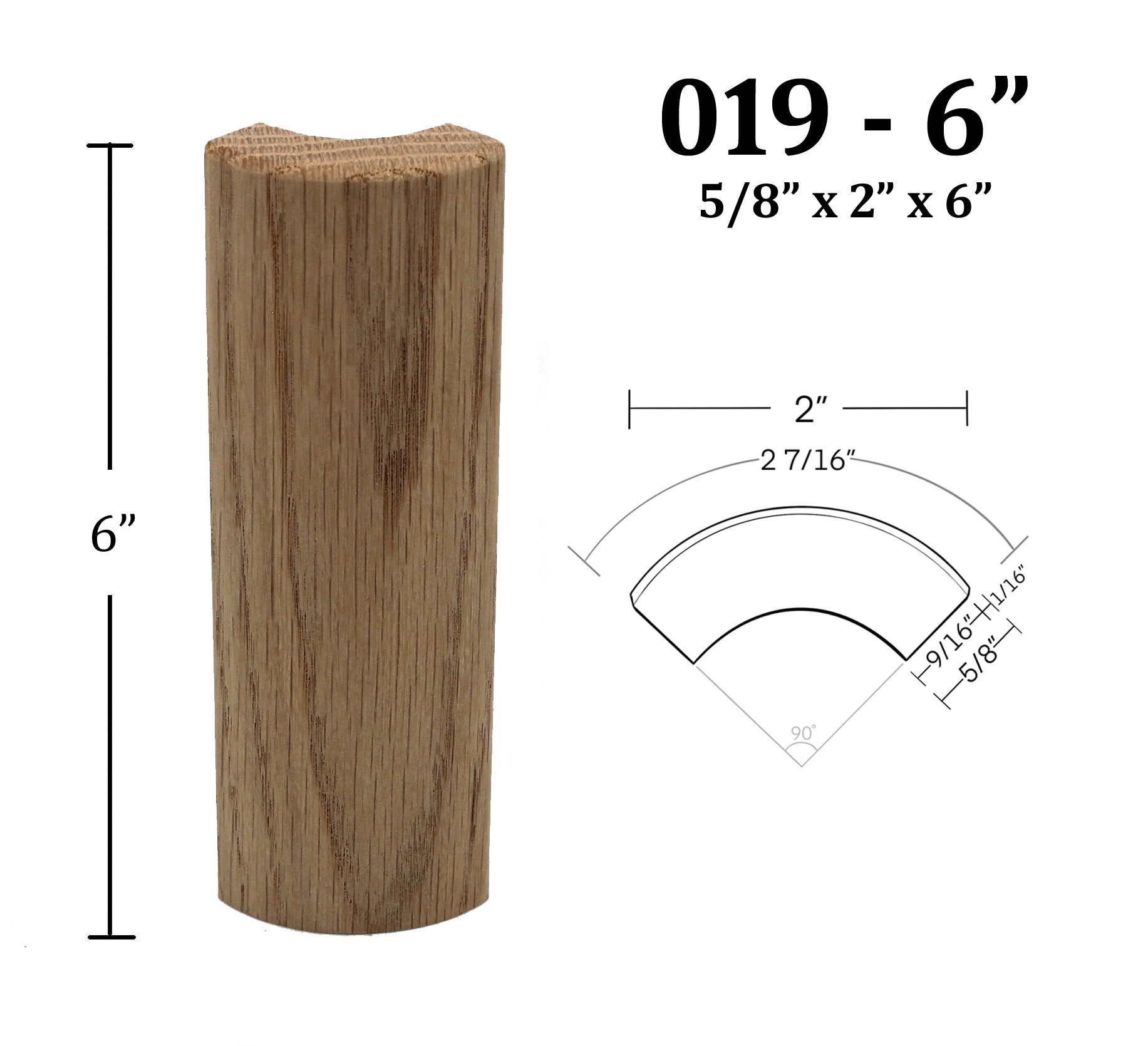 Red Oak Outside Radius Corner Base Blocks, Bullnose Block, Hardwood Trim Molding - Etsy