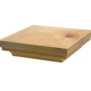 Flat Peak Newel Cap for Square Stair Posts, Hardwood | 3 1/2", 3", or 3 ...