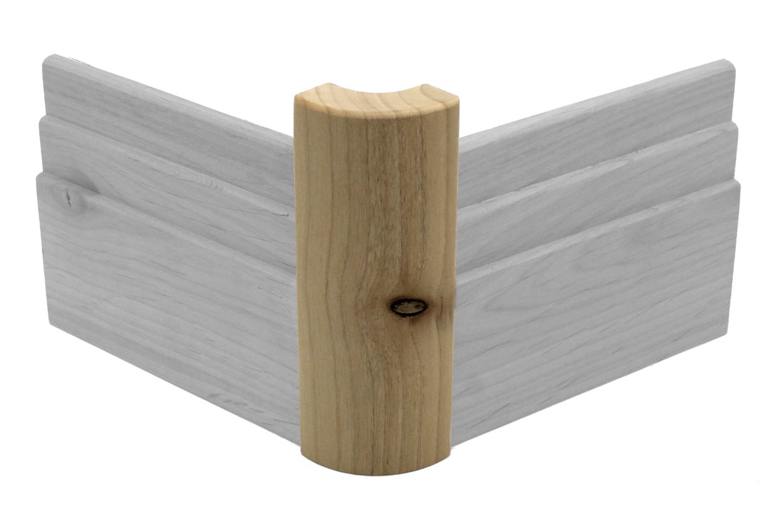 Alder Hardwood Outside Radius Corner Base Blocks, Clear & Knotted Alder ...