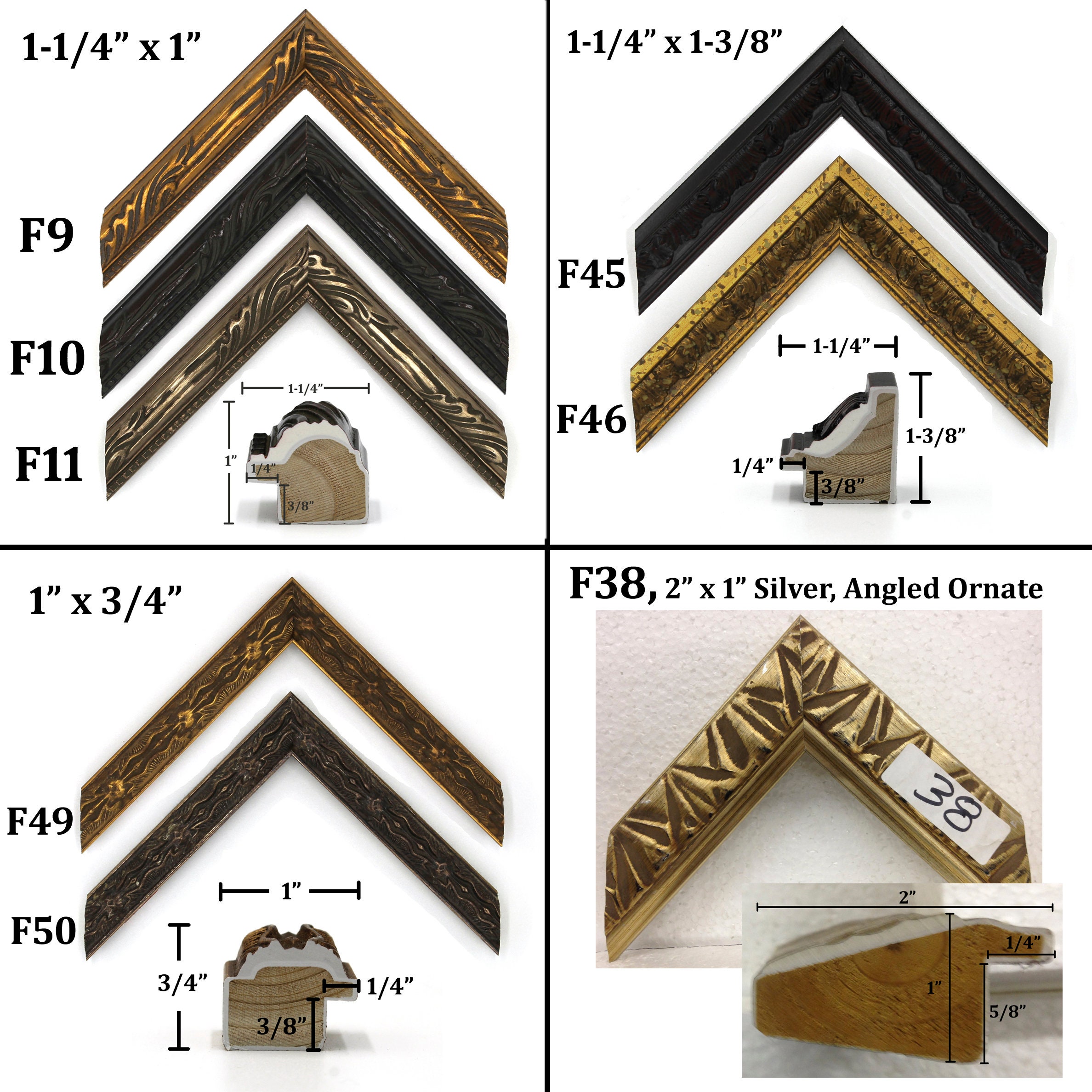 Picture Frame Molding | Ornate Simple Antique Classical Modern Wood ...