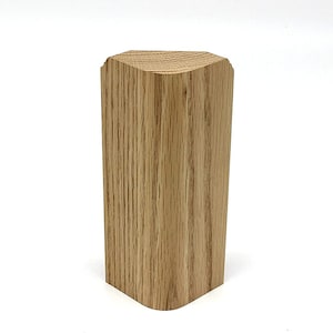 Red Oak Inside Corner Base Block, Trim Molding for Round or Sharp 90 ...