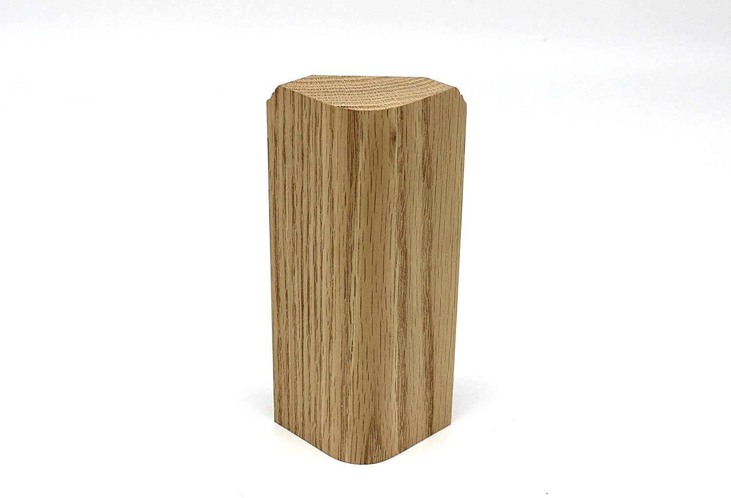 Red Oak Inside Corner Base Block, Trim Molding for Round or Sharp 90 ...