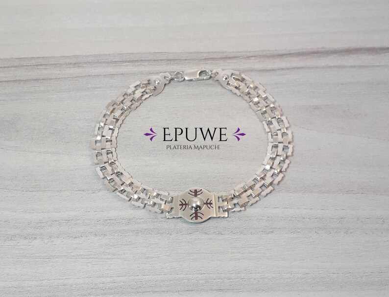 Bracelets Mapuche Silverware Handmade in 925 Silver 19 Cm - Etsy
