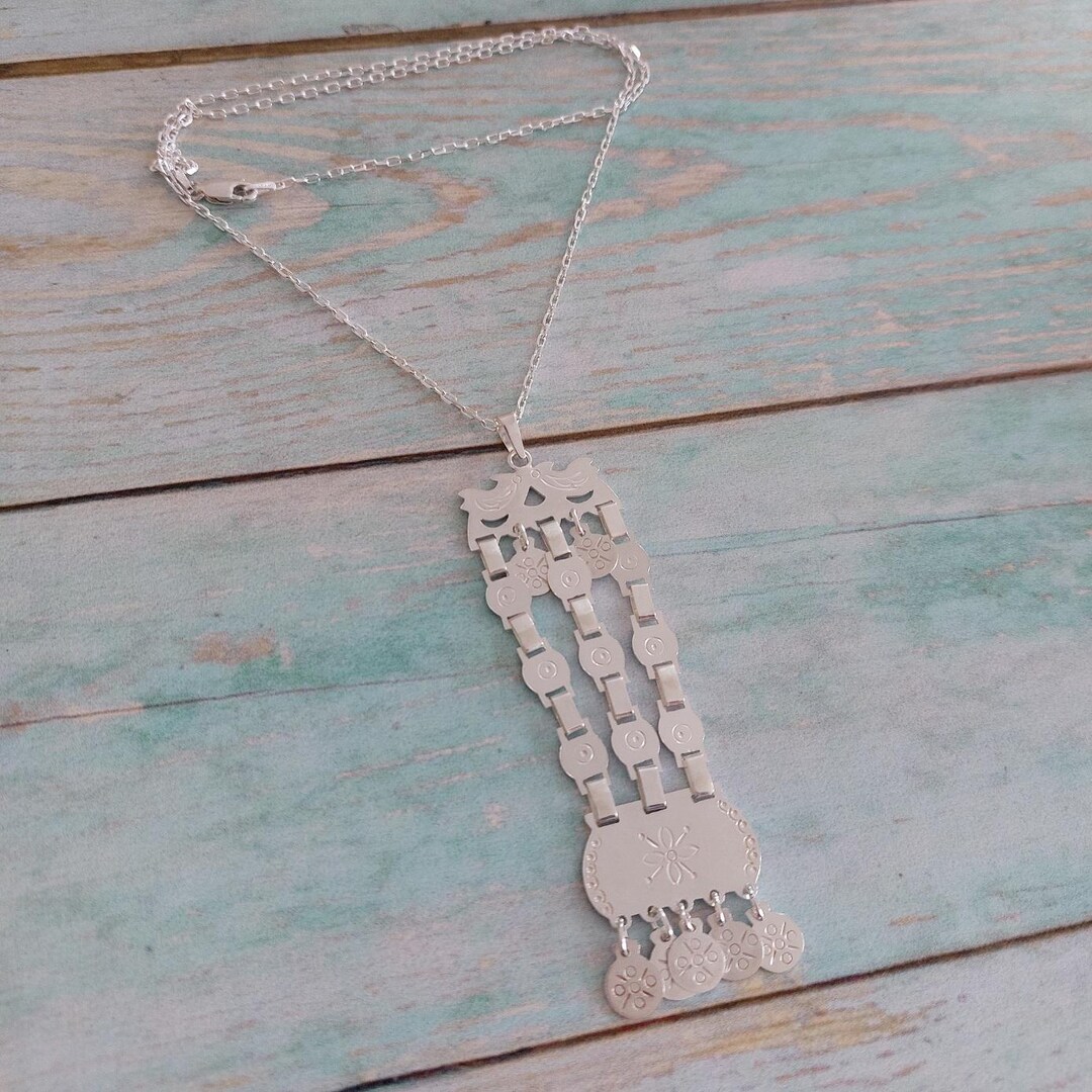 Sikill Mapuche Design Necklace, Approx. 7 Cm High and 45cm Chain ...