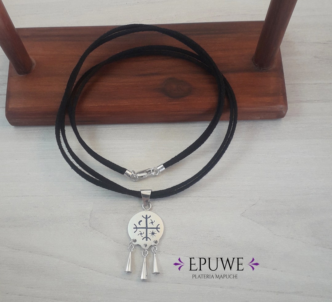 Necklace, Mapuche Silver, Handmade in 950 Silver and Lapìzlázuli Stone ...