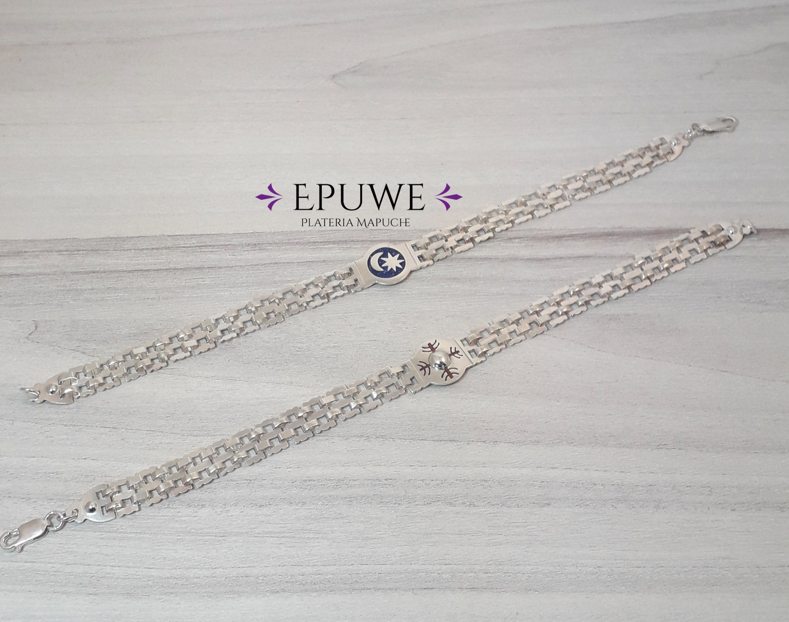 Bracelets Mapuche Silverware Handmade in 925 Silver 19 Cm - Etsy