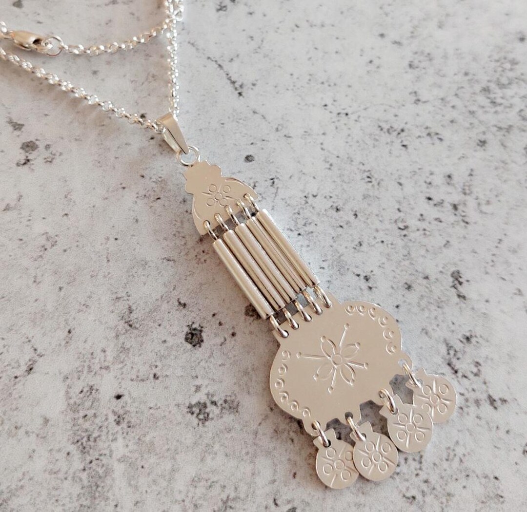 Necklace, Mapuche Silverware, Sukill Design, Handmade in 950 Silver ...