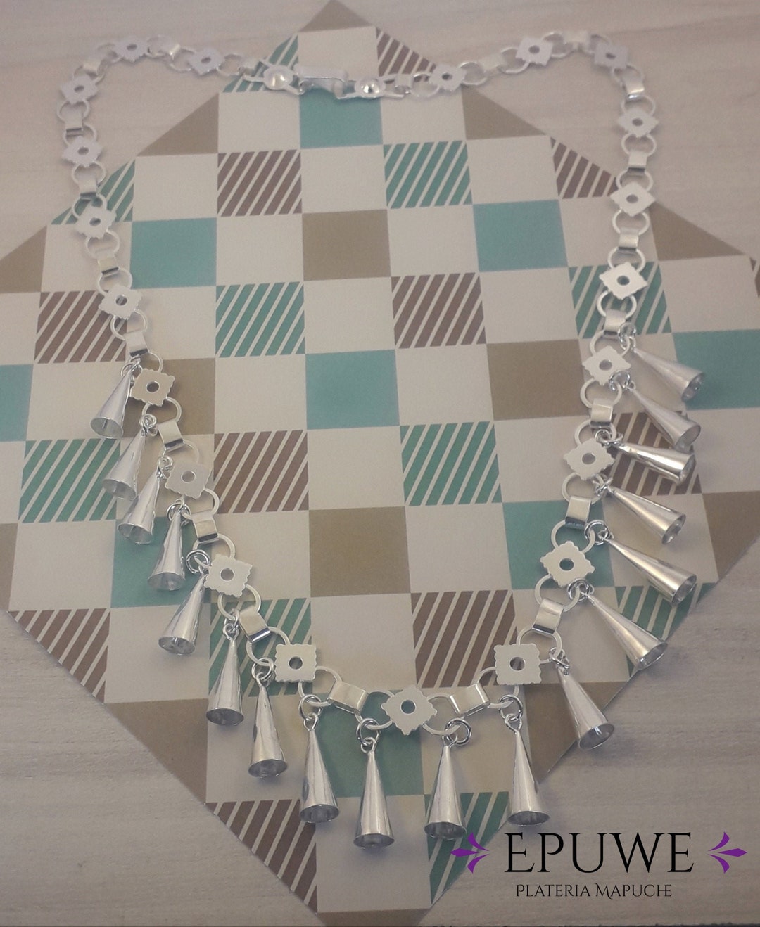 Kilkai Necklace, Mapuche Worldview, Handmade in 950 Silver, Length 50 ...