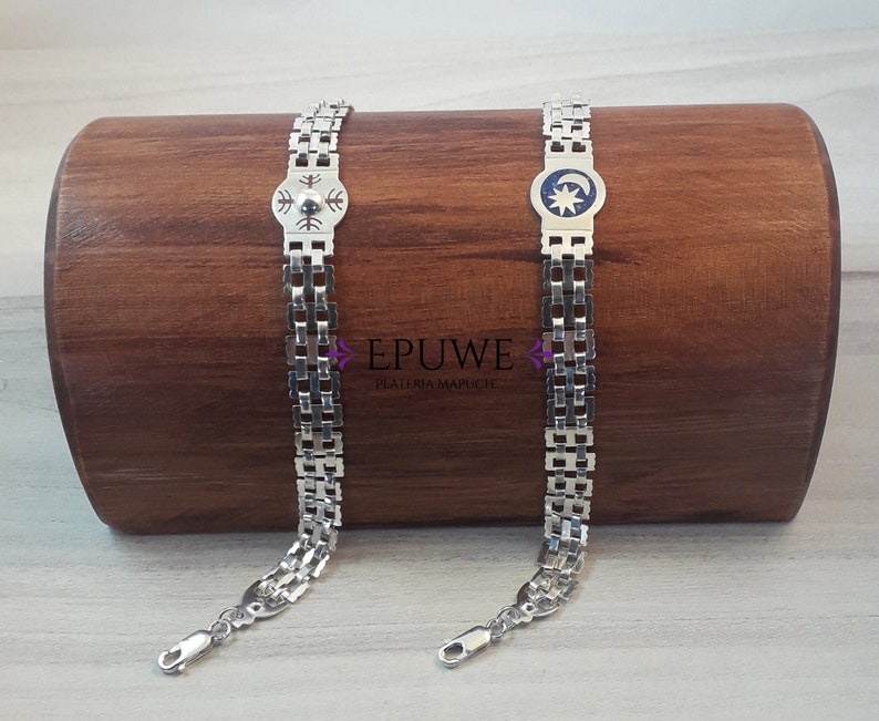 Bracelets Mapuche Silverware Handmade in 925 Silver 19 Cm - Etsy